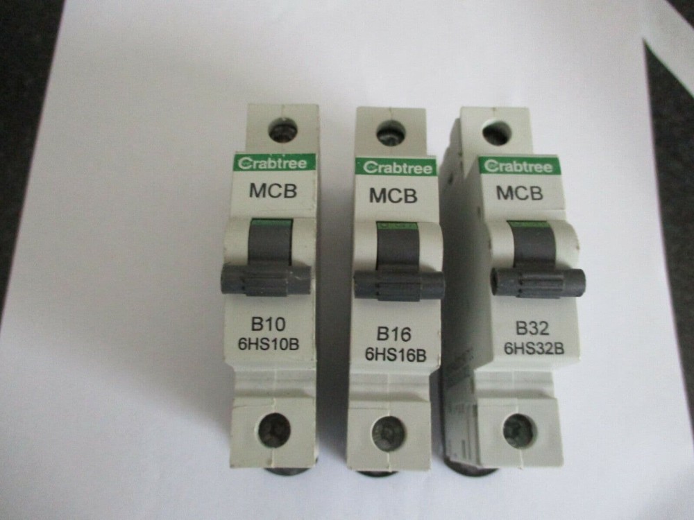 CRABTREE LOADSTAR 6HS RANGE B & C RATED 6 10 16 20 32 40 10KA SINGLE POLE MCBS
