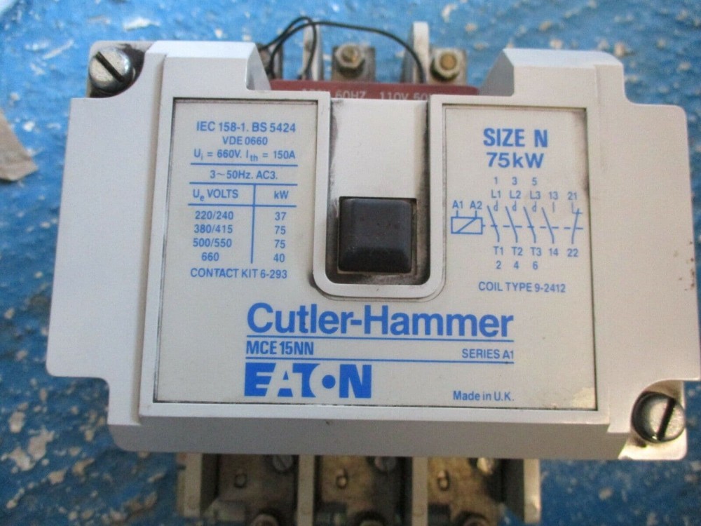 EATON CUTLER HAMMER MCE15NN SERIES A1 SIZE N 75KW CONTACTOR