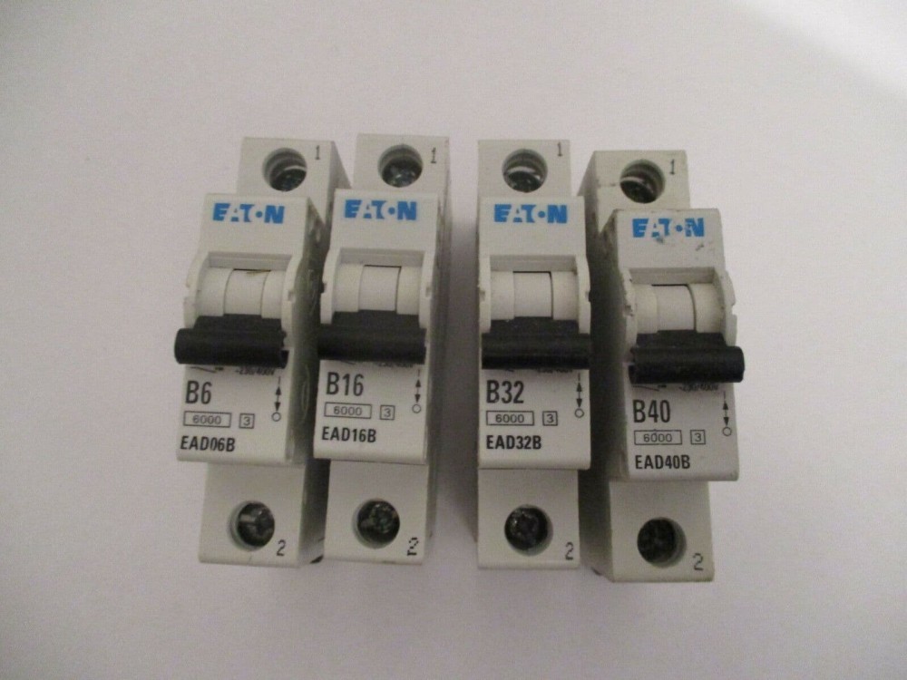 EATON EADB RANGE B6 B10 B16 B20 B32 B40 6KA SINGLE POLE MCB CIRCUIT ...