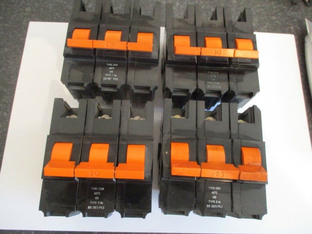 FEDERAL ELECTRIC CNA3P 06 10 16 20 32 50 63 AMP TYPE 3 M5 TRIPLE POLE MCBS