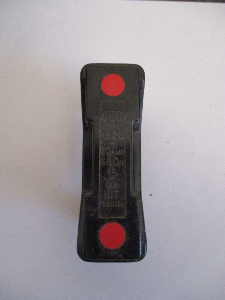 GEC RED SPOT TYPE RS20 FUSE HOLDER USED