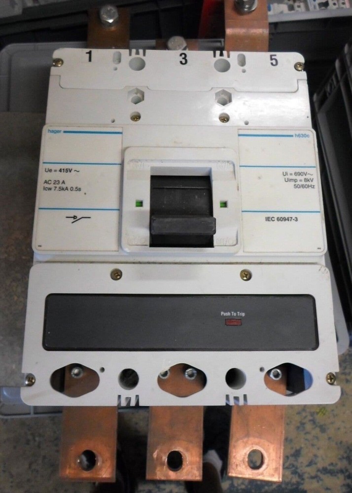 HAGER 630 AMP H630C TRIPLE POLE MAIN SWITCH