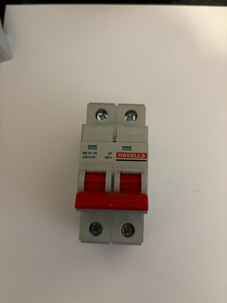 LIVE 100 AMP MS100D DOUBLE POLE MAIN SWITCH ISOLATOR