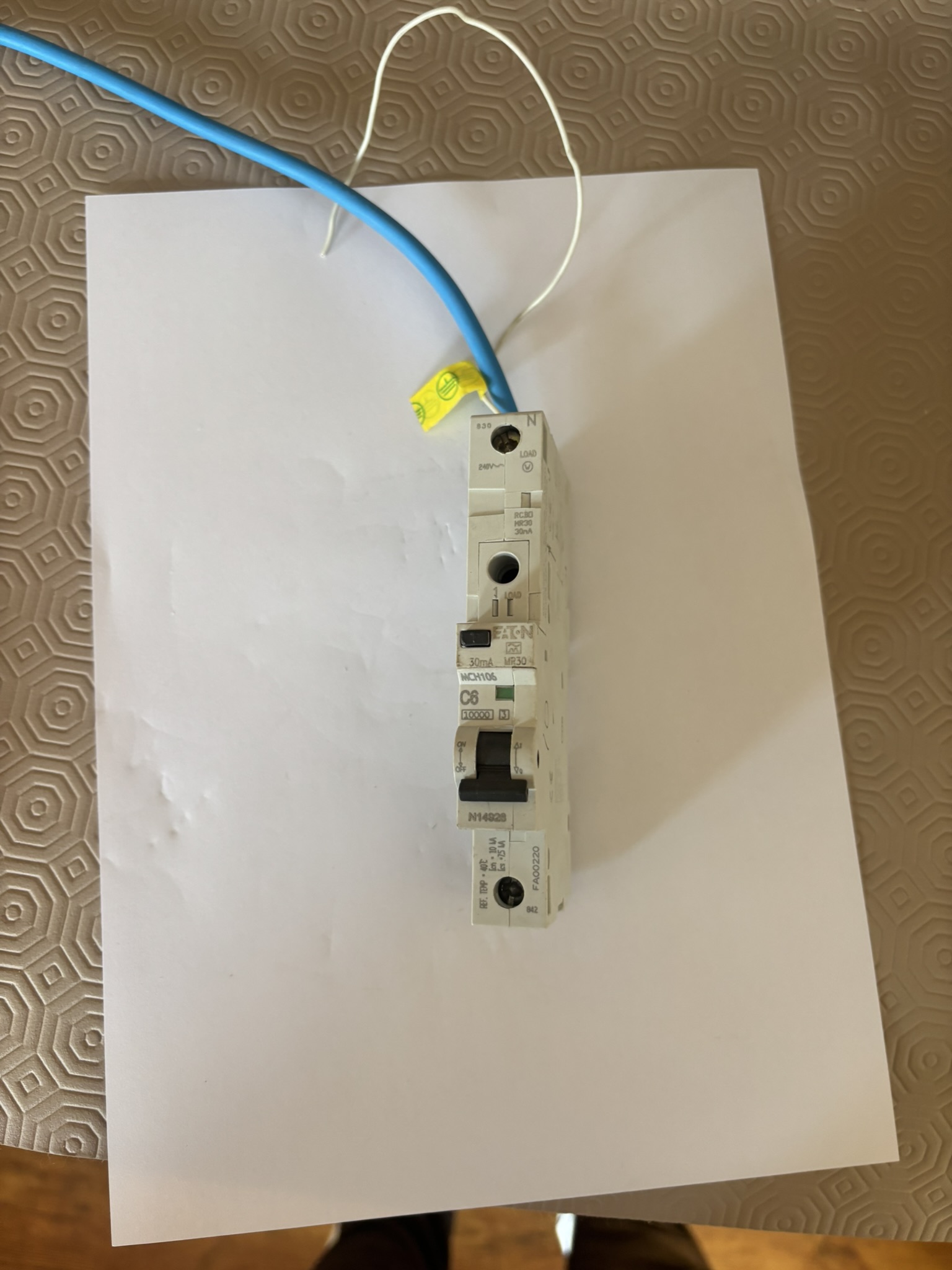 EATON MR30 C6 6 AMP 10KA 30mA FIELD FIT POD FOR MEMSHIELD 2 (LEADS ...