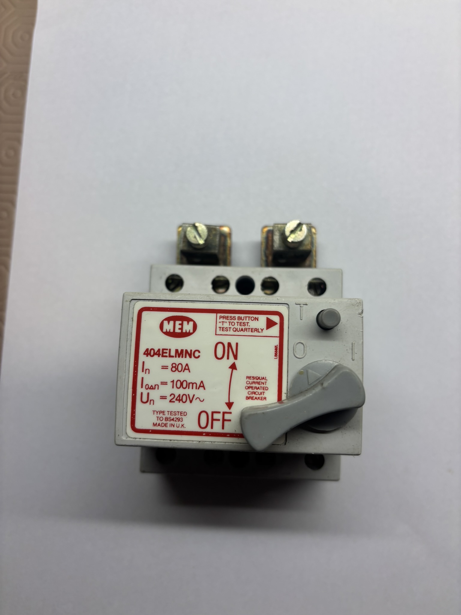BLANK MCB TO FIT WYLEX NSB CONSUMER UNITS BS 60947-3