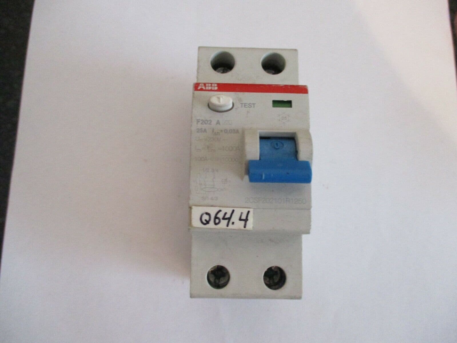 ABB F202A 25 AMP 30mA 2CSF202101R1250 RCD CIRCUIT BREAKER