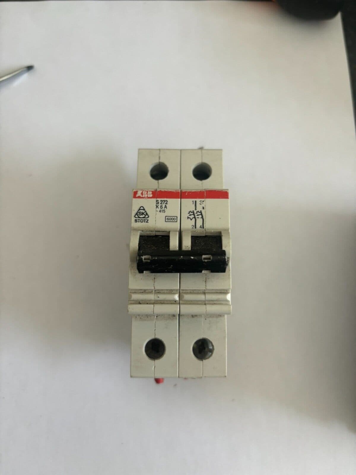 ABB STOTZ S272 K6A 6 AMP 6KA DOUBLE POLE MCB CIRCUIT BREAKER