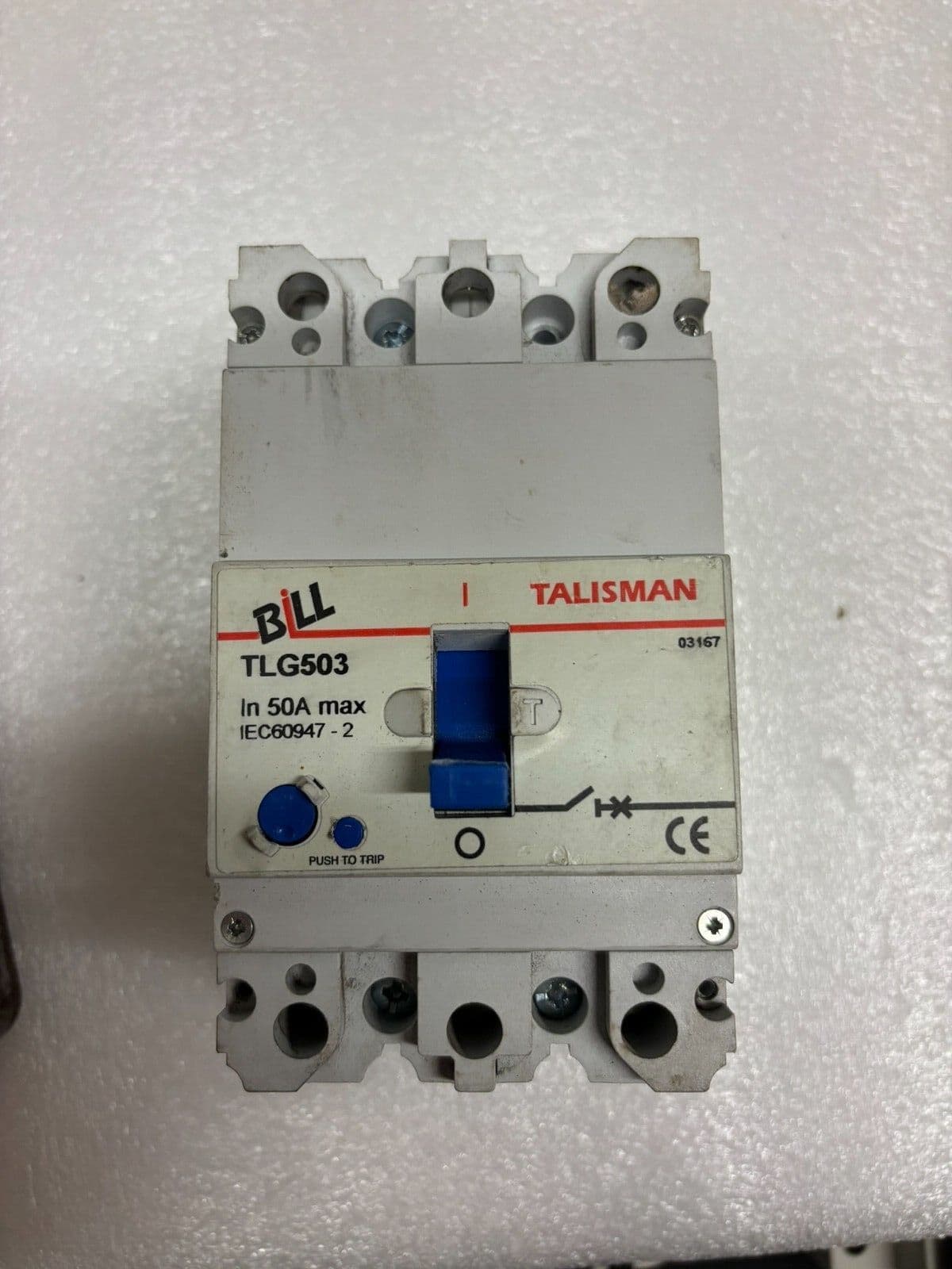 BILL TALISMAN /MEM 50 AMP TLG503/ MGL503 MEMSHIELD 2 TRIPLE POLE MCCB
