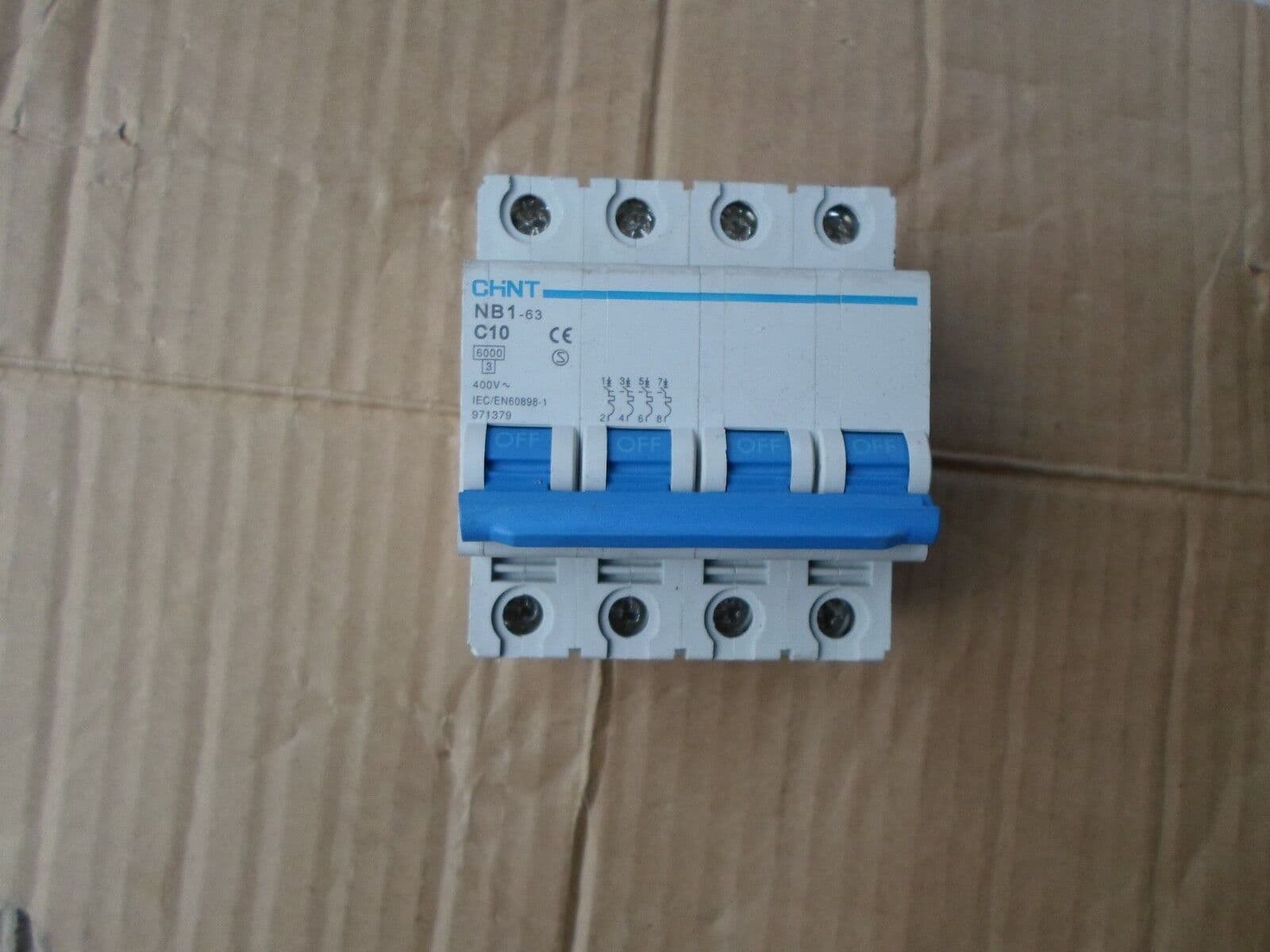 CHINT NB1-63 C10 10 AMP 6KA 4 POLE MCB CIRCUIT BREAKER