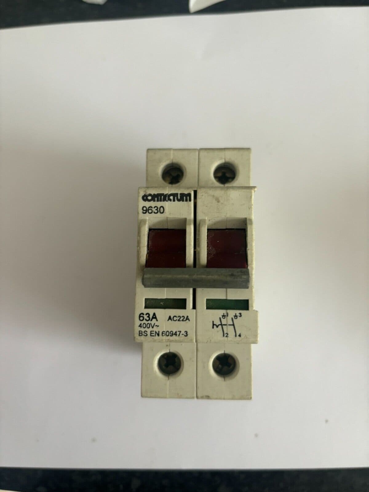 CONTACTUM 63 AMP 9630 DOUBLE MAIN SWITCH ISOLATOR