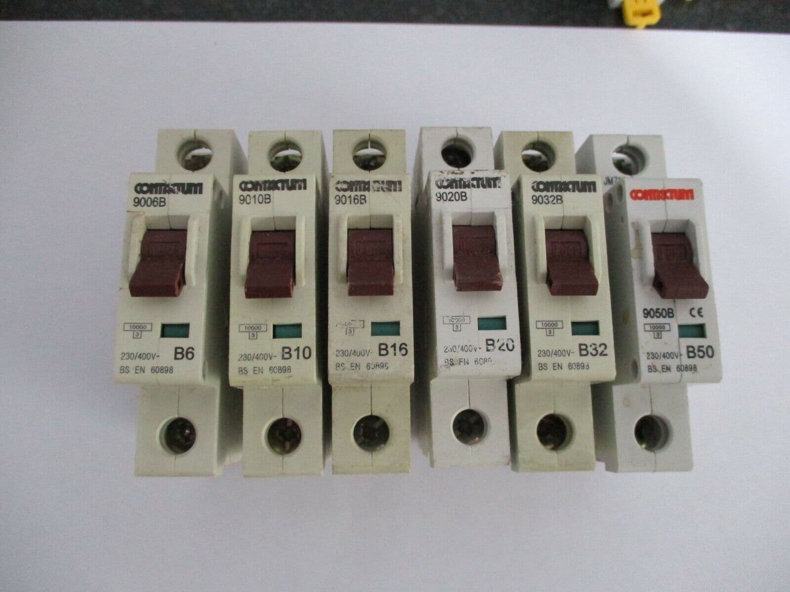 CONTACTUM 90 RANGE B6 B10 B16 B20 B32 B40 B50 10KA SINGLE POLE MCBS