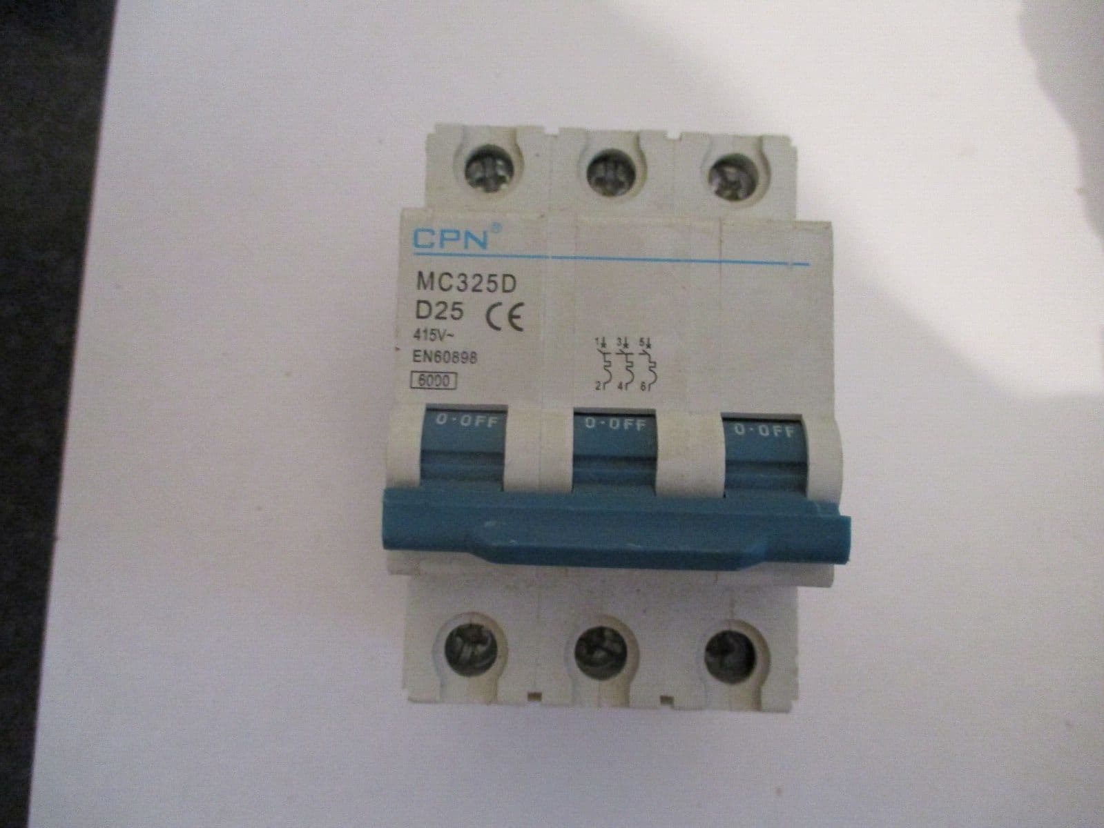 CPN MC325D D25 25 AMP 6KA TRIPLE POLE MCB CIRCUIT BREAKER