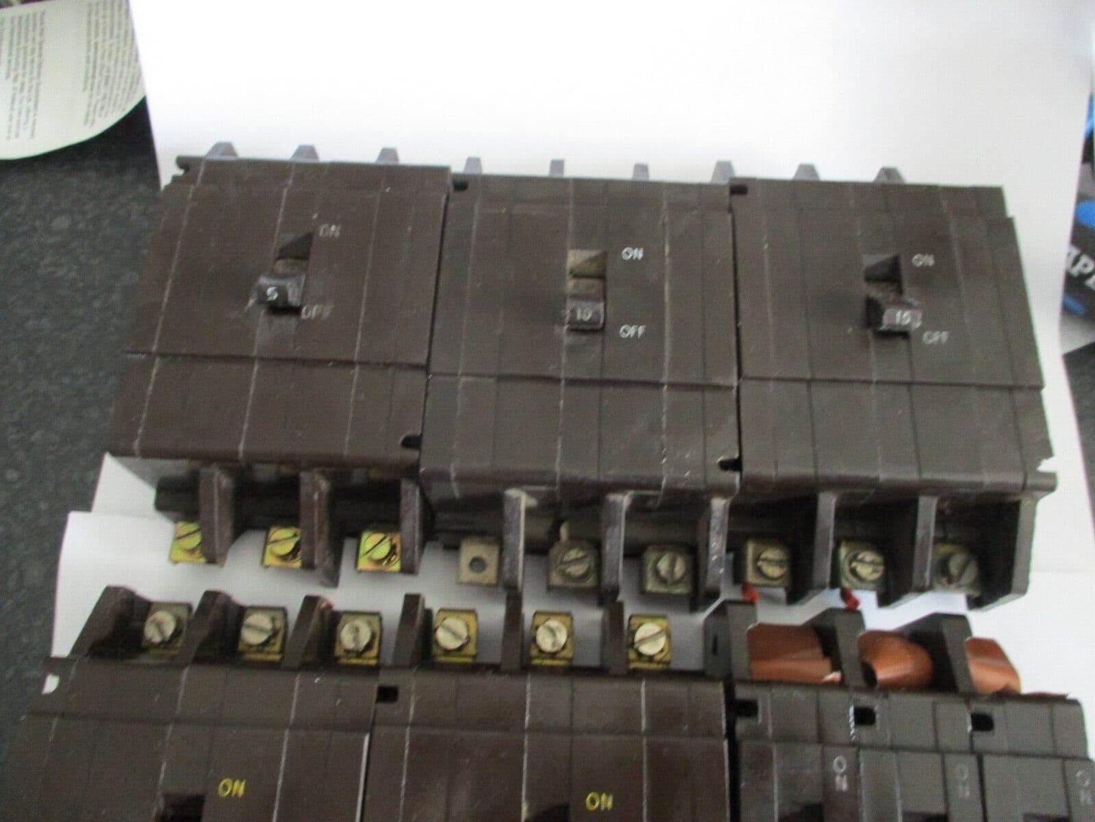 CRABTREE C50 5 10 15 20 30 40 50 60 AMP TRIPLE POLE MCBS & MAIN SWITCHES