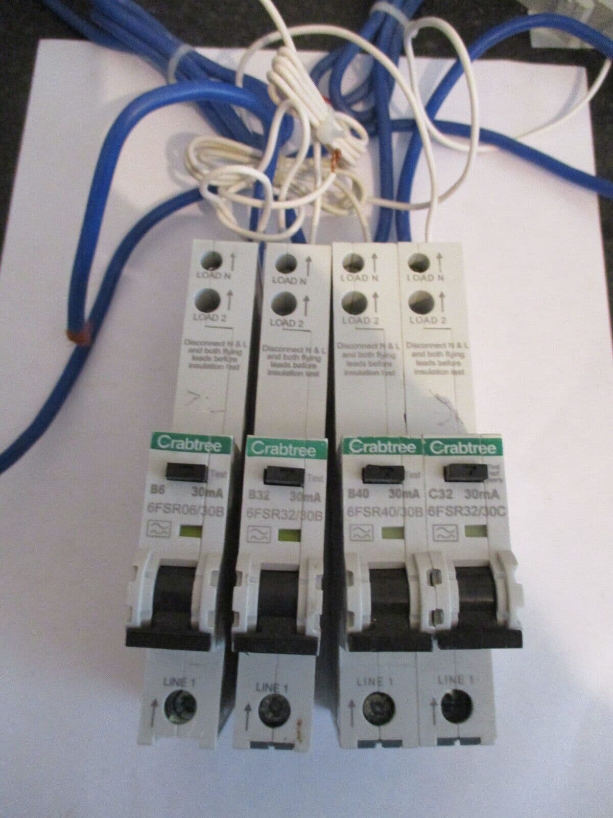 CRABTREE LOADSTAR 6FS B/C RATED 6 10 16 20 32 40 AMP 30mA 6KA SINGLE POLE RCBOS