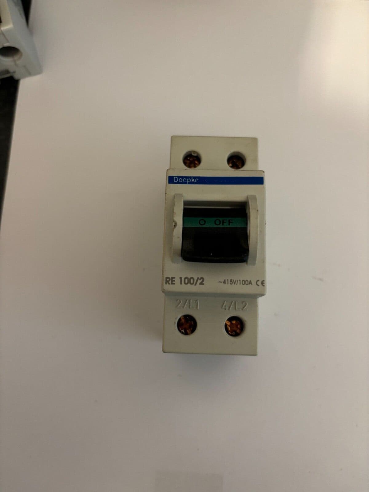 DOEPKE 100 AMP RE 100/2 DOUBLE POLE MAIN SWITCH ISOLATOR