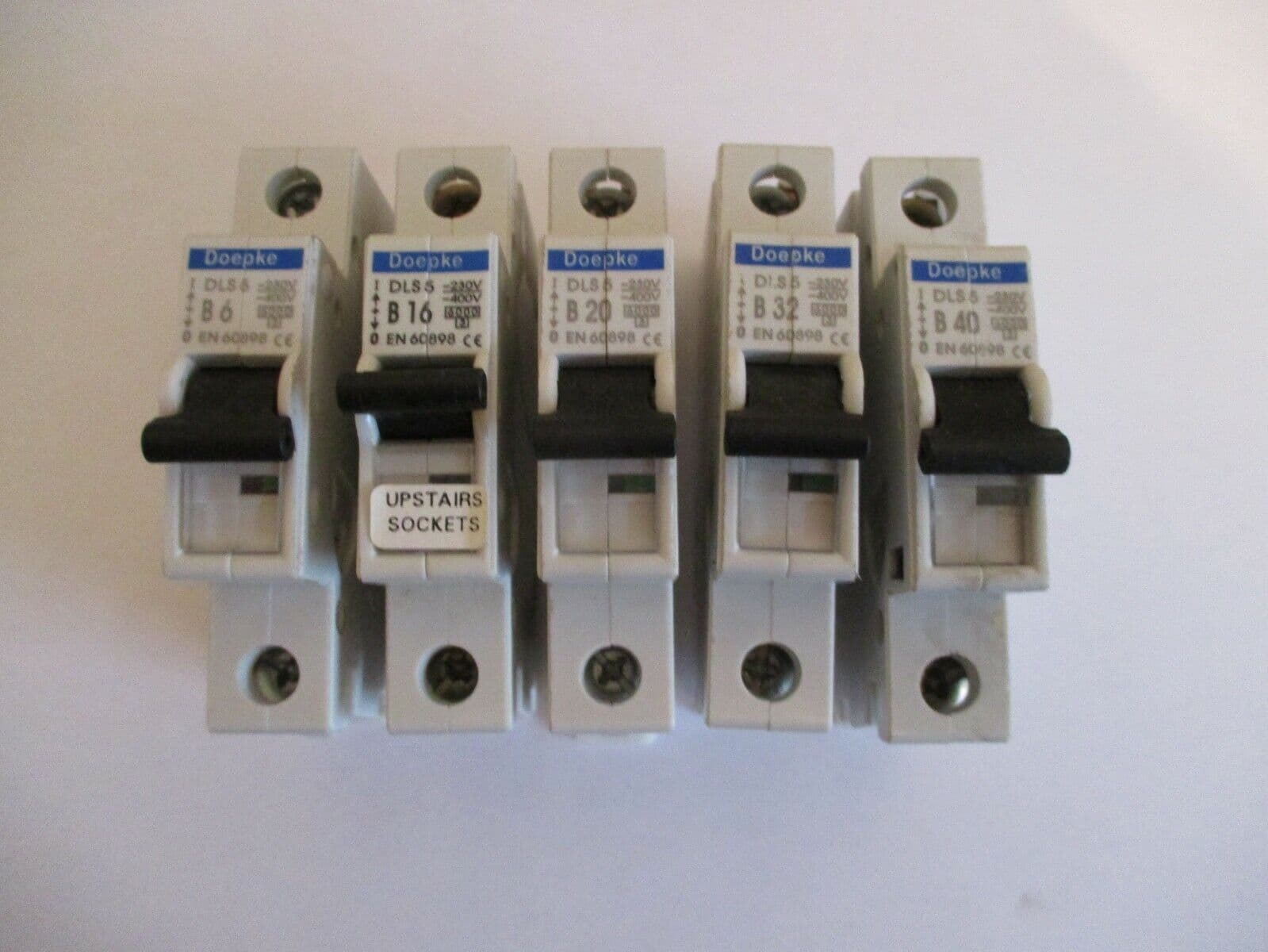 DOEPKE DLS5 B6 B10 B16 B20 B32 B40 6KA SINGLE POLE MCB CIRCUIT BREAKERS