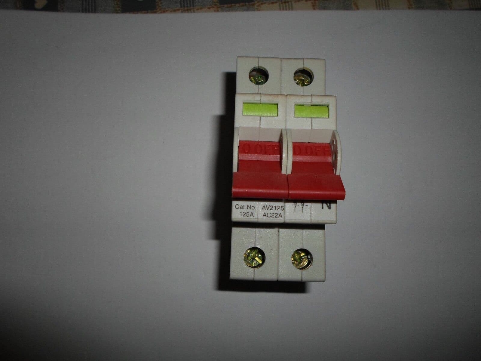 DORMAN SMITH AV2125 125 AMP DOUBLE POLE AC22A MAIN SWITCH