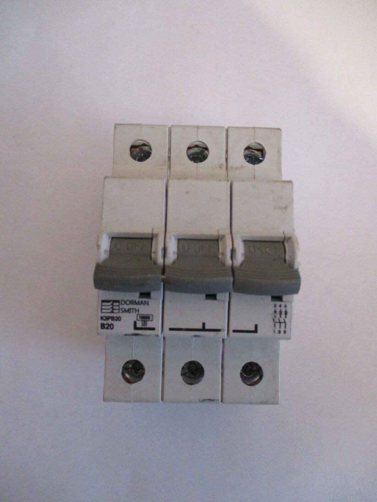 DORMAN SMITH K3PB20 B20 20 AMP 10KA TRIPLE POLE MCB CIRCUIT BREAKER