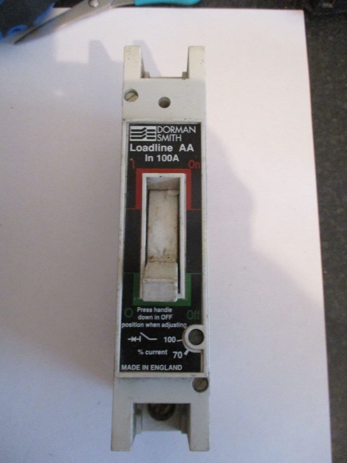 DORMAN SMITH LOADLINE TYPE AA 100A 100 AMP SINGLE POLE ADJ MCCB ...