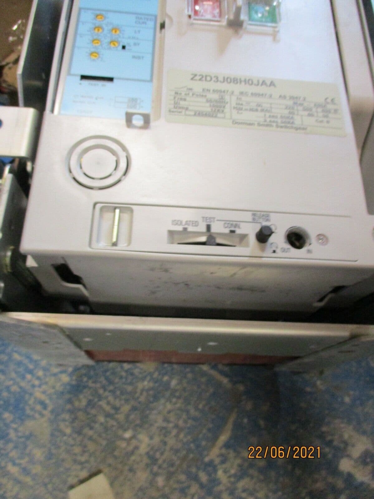 DORMAN SMITH LOADLINE Z FRAME 800 AMP AIR CIRCUIT BREAKER Z2D3J08H0JAA