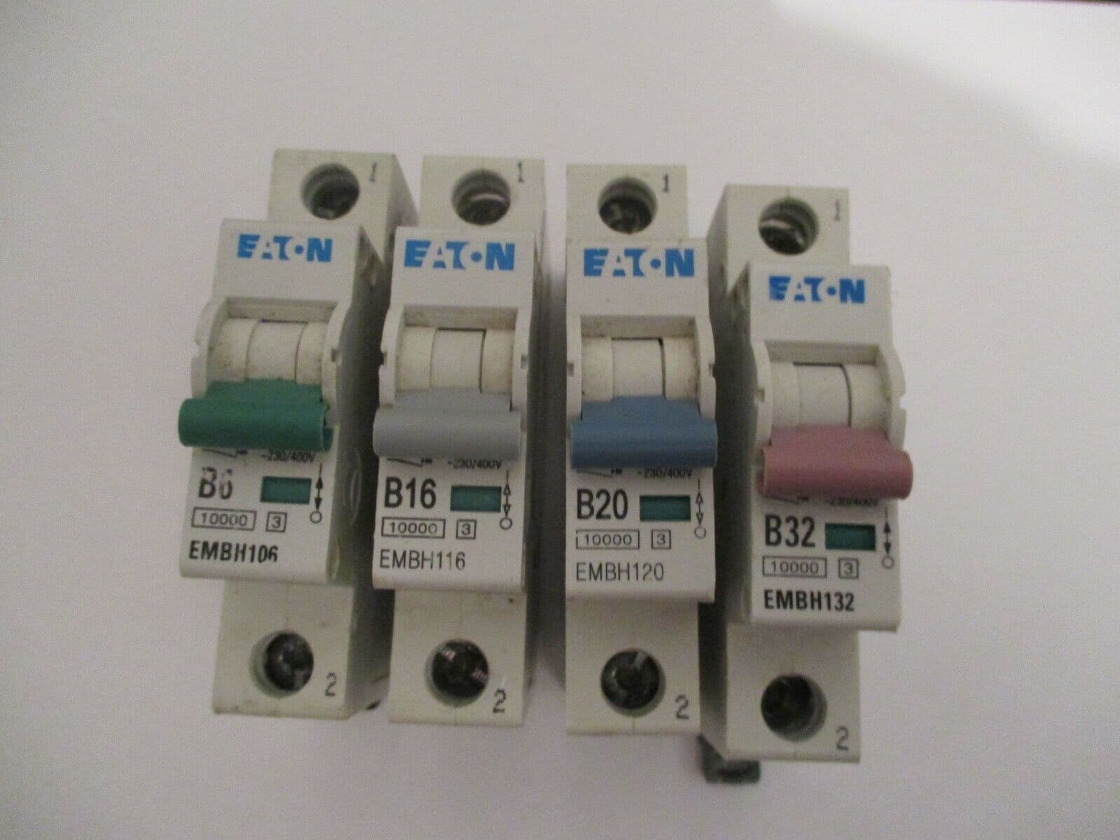EATON EMBH1 RANGE B6 B10 B16 B20 B32 B40 10KA SINGLE POLE MCB CIRCUIT ...