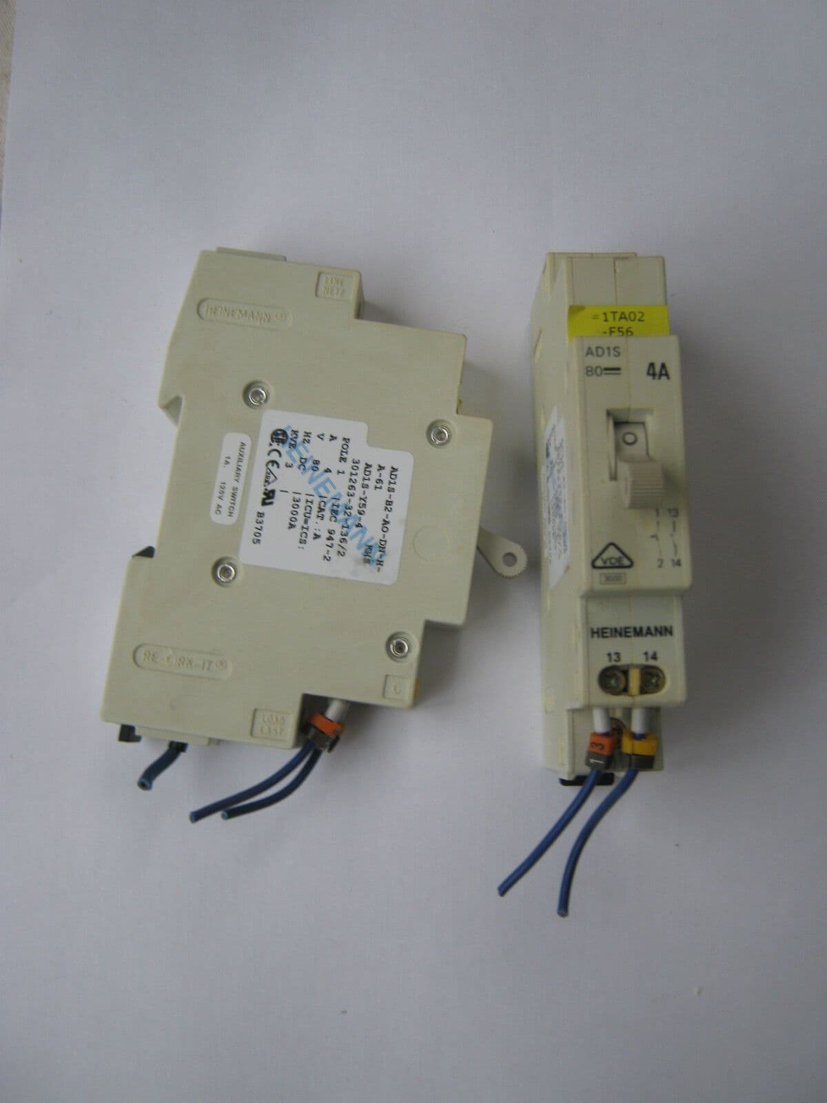 EATON HEINEMANN 4 AMP AD1S-Y59-4 SINGLE POLE MCB CIRCUIT BREAKER