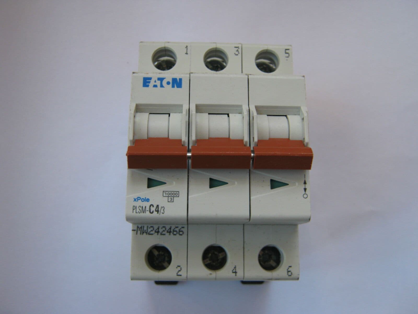 EATON / MOELLER XPOLE C4 4 AMP PLSM-C4/3 TRIPLE POLE CIRCUIT BREAKER