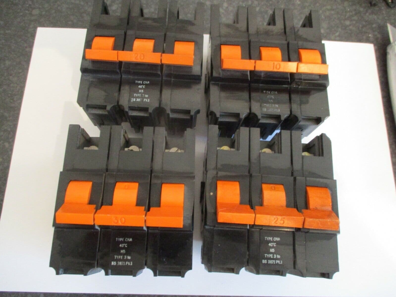 FEDERAL ELECTRIC CNA3P 06 10 16 20 32 50 63 AMP TYPE 3 M5 TRIPLE POLE MCBS