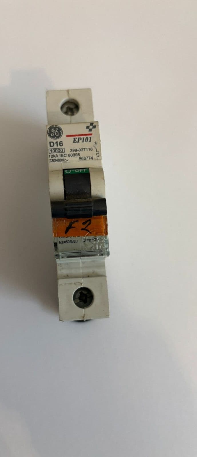 GE EP101 D16 16 AMP 10KA 566774 SINGLE POLE MCB CIRCUIT BREAKER