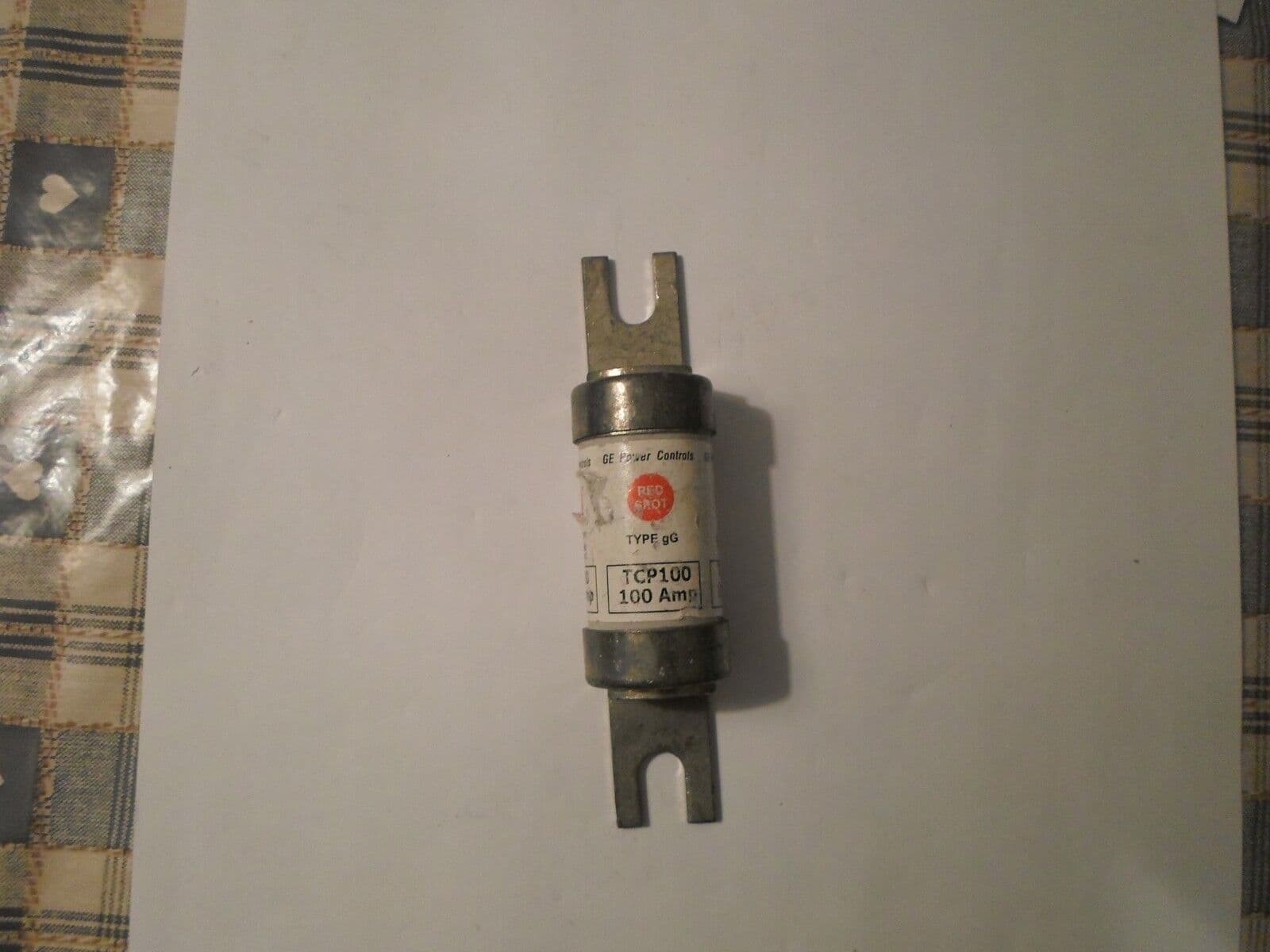GE RED SPOT 100 AMP TCP10 HRC FUSE LINK