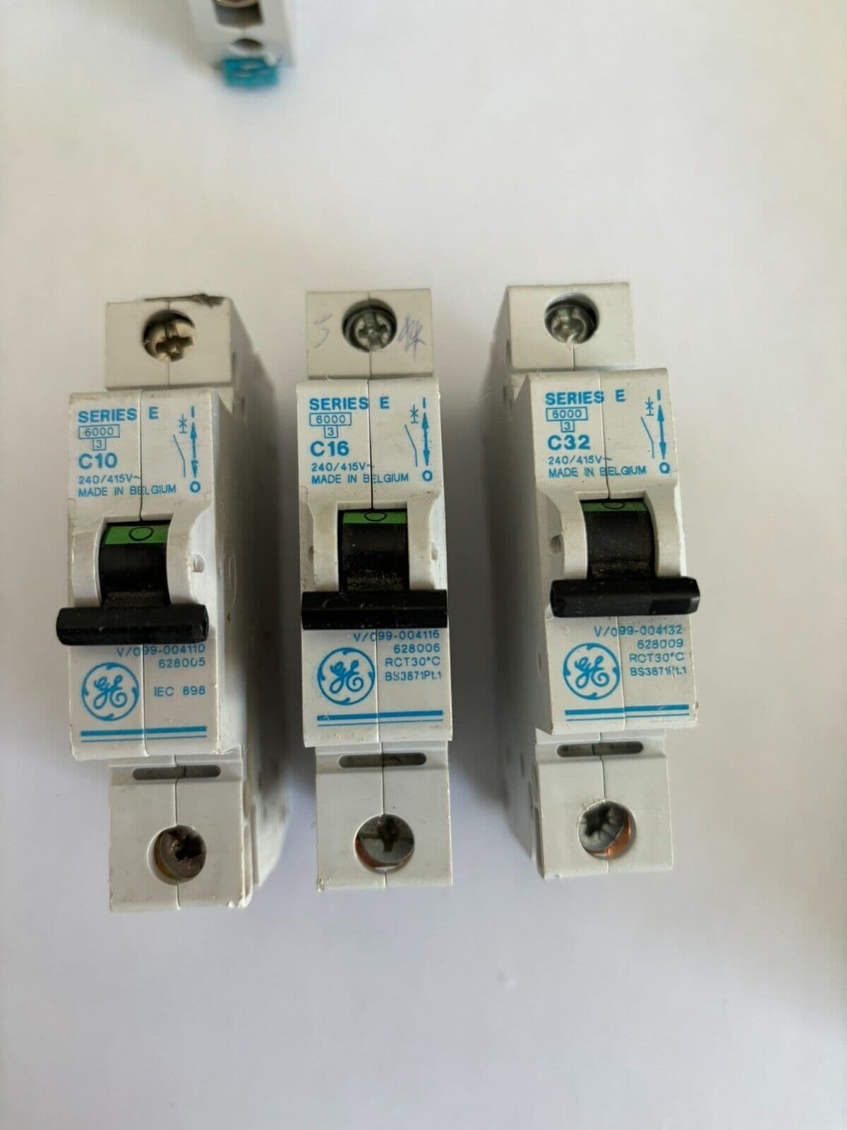 GE SERIES E C6 C10 C16 C20 C32 C40 AMP 6KA SINGLE POLE MCB CIRCUIT BREAKERS