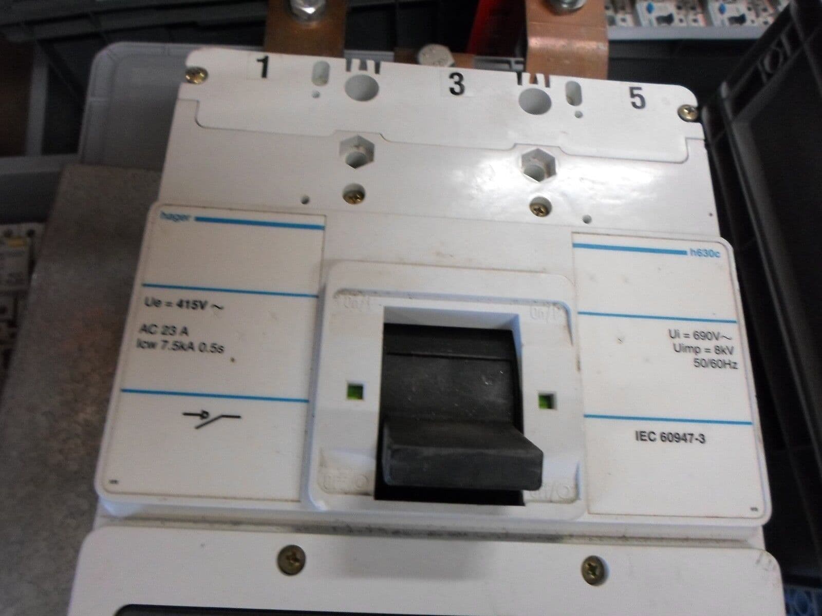 HAGER 630 AMP H630C TRIPLE POLE MAIN SWITCH