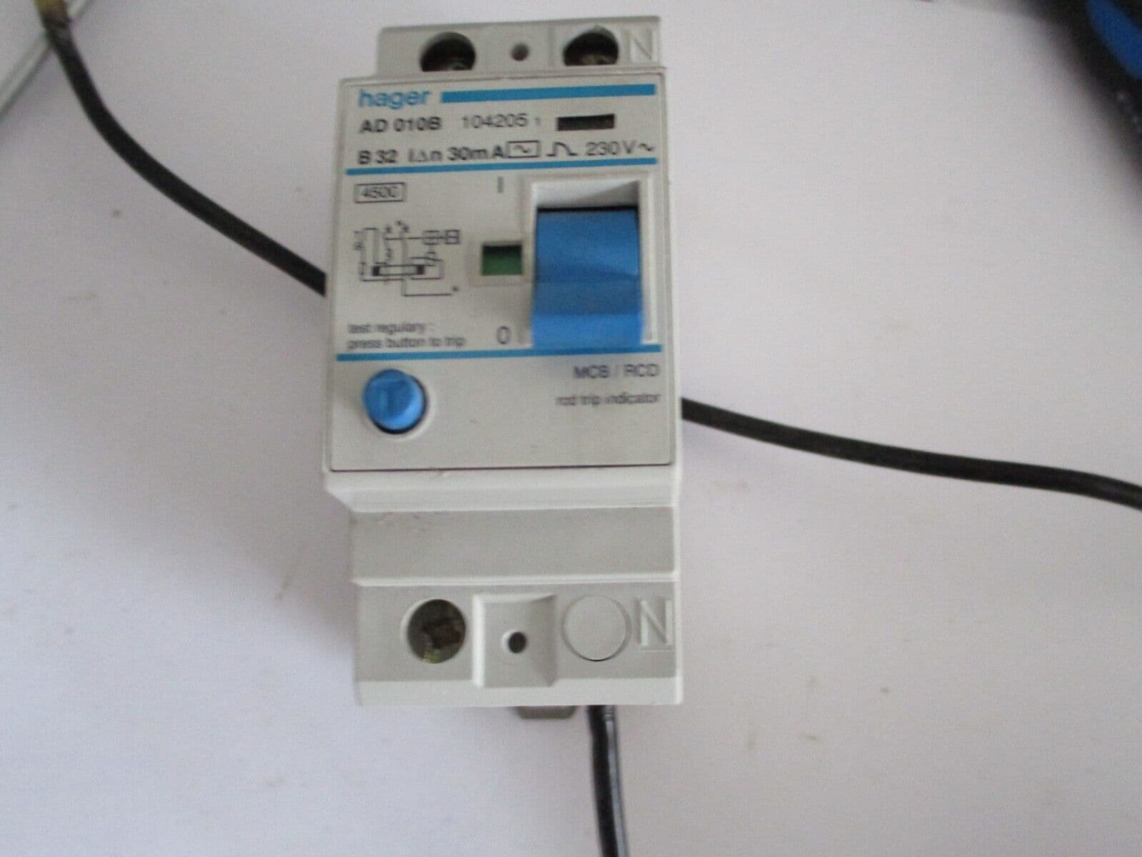 HAGER AD 010B B32 32 AMP 30mA MCB /RCD CIRCUIT BREAKER