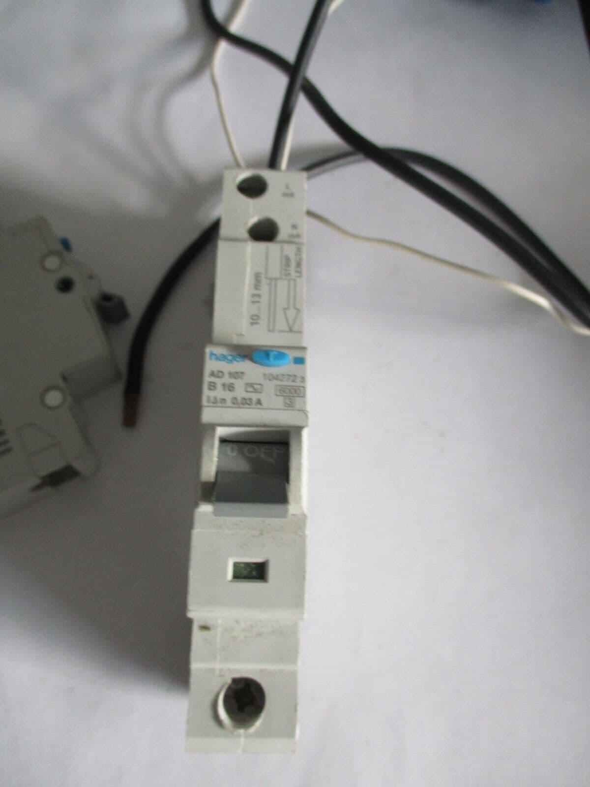 HAGER AD 107 B16 16 AMP 30mA 6KA 104272 RCBO CIRCUIT BREAKER