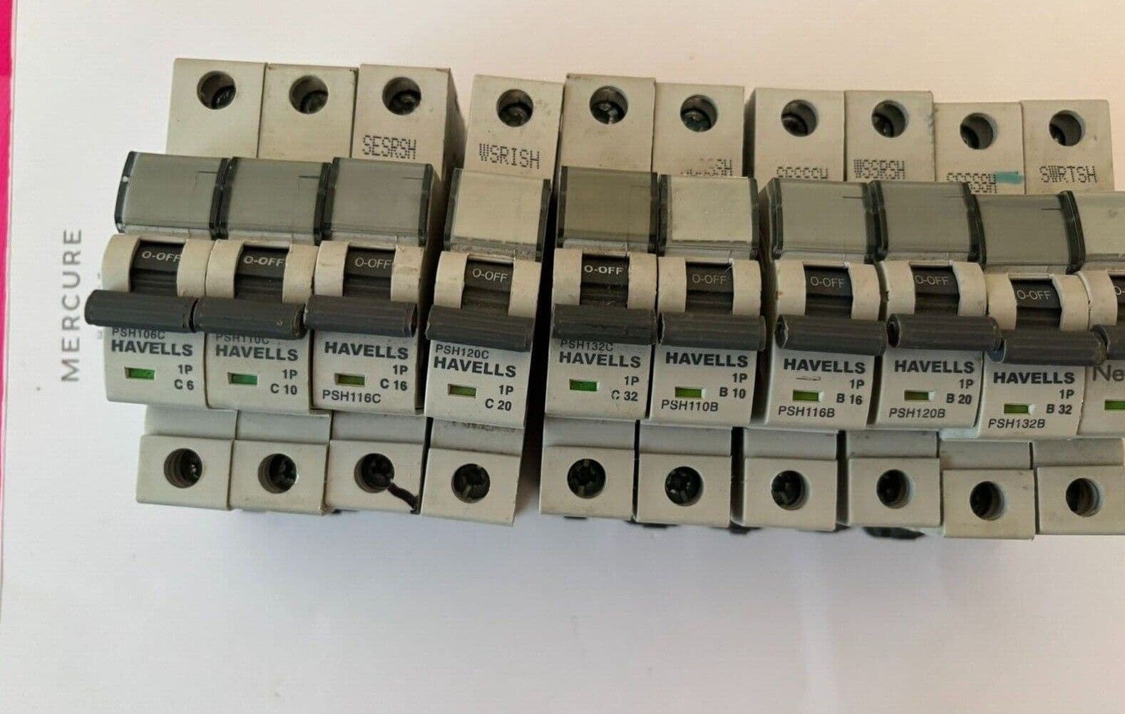 HAVELLS PSH RANGE B6 B10 B16 B20 B32 B40 C6 C10 C16 C20 C32 C40 10KA MCBS