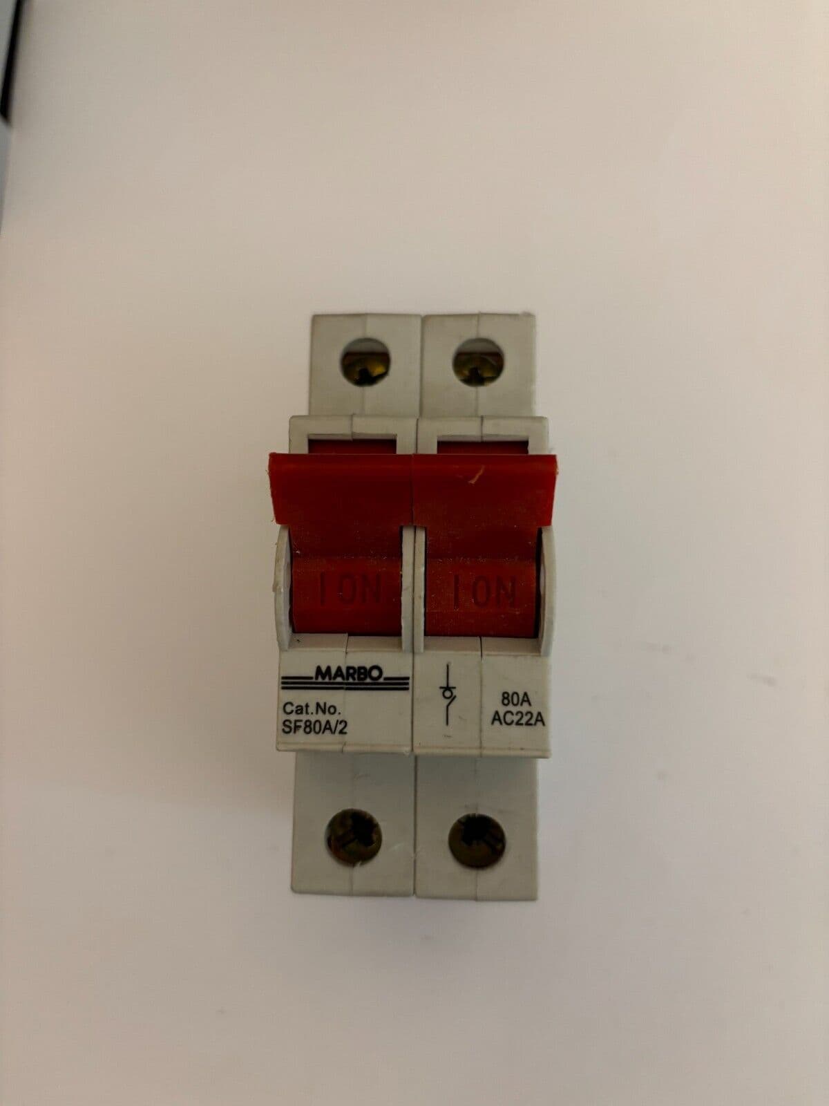 MARBO 80 AMP SF80A/2 DOUBLE POLE MAIN SWITCH ISOLATOR