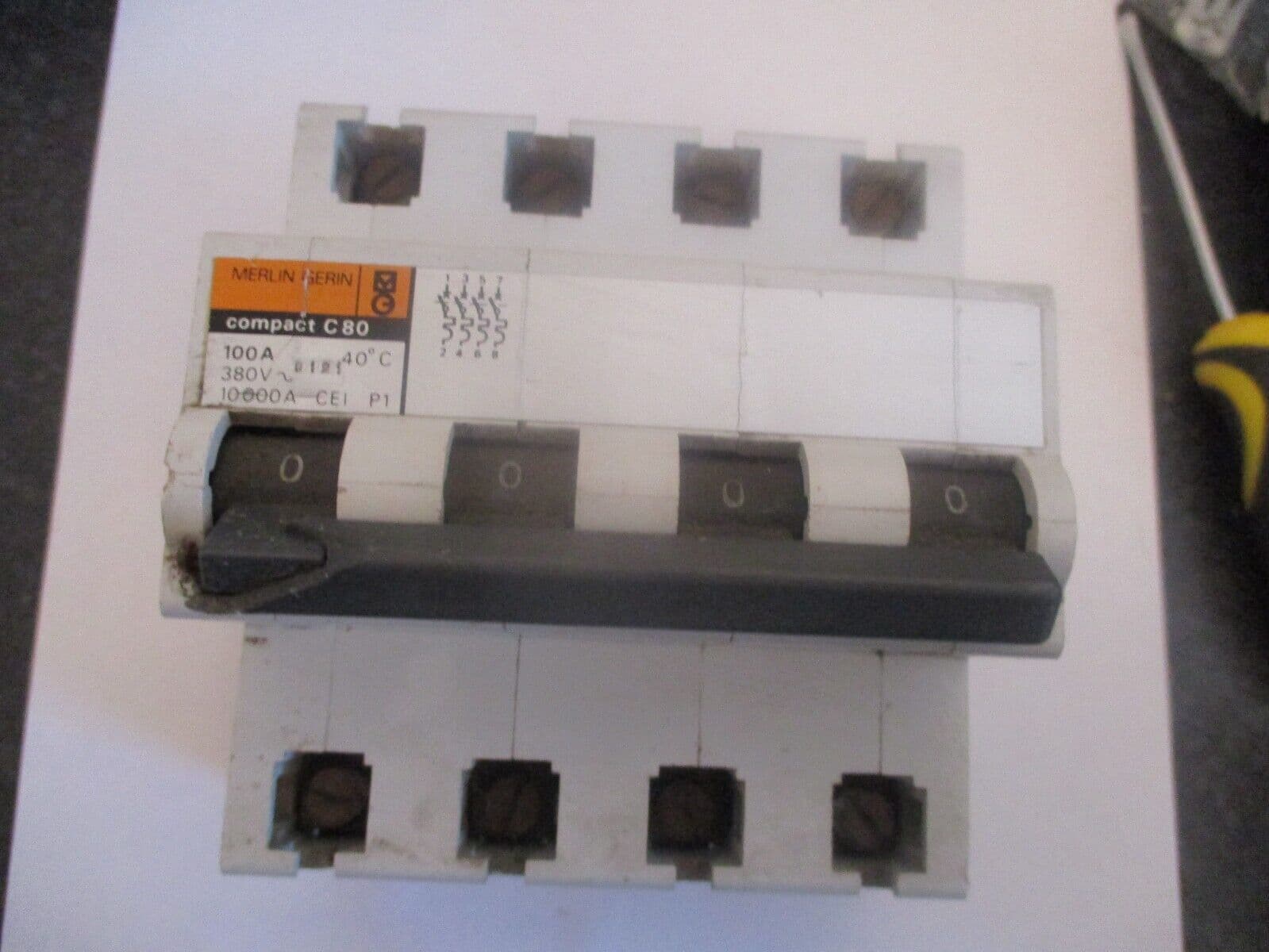 MERLIN GERIN COMPACT C80 100A 100 AMP 4 POLE MCB CIRCUIT BREAKER