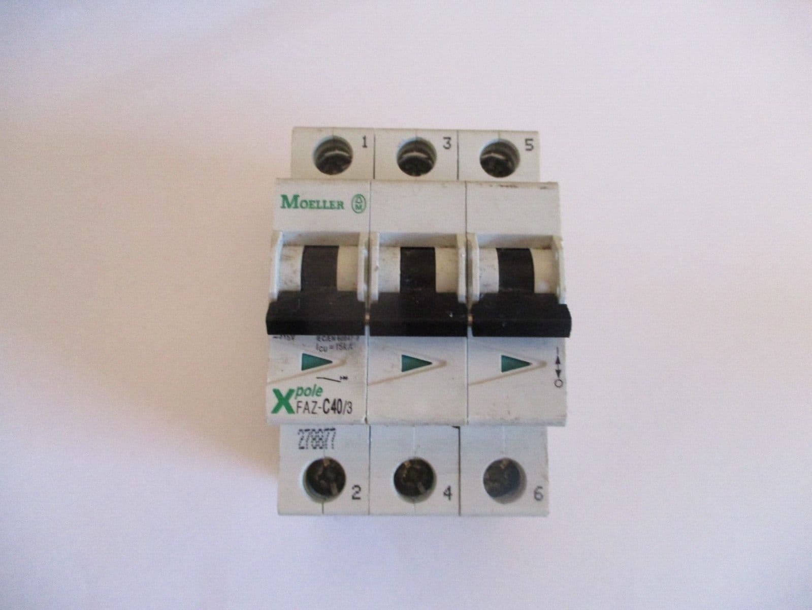 MOELLER XPOLE FAZ-C40/3 40 C40 40 AMP 10KA TRIPLE POLE MCB CIRCUIT BREAKER
