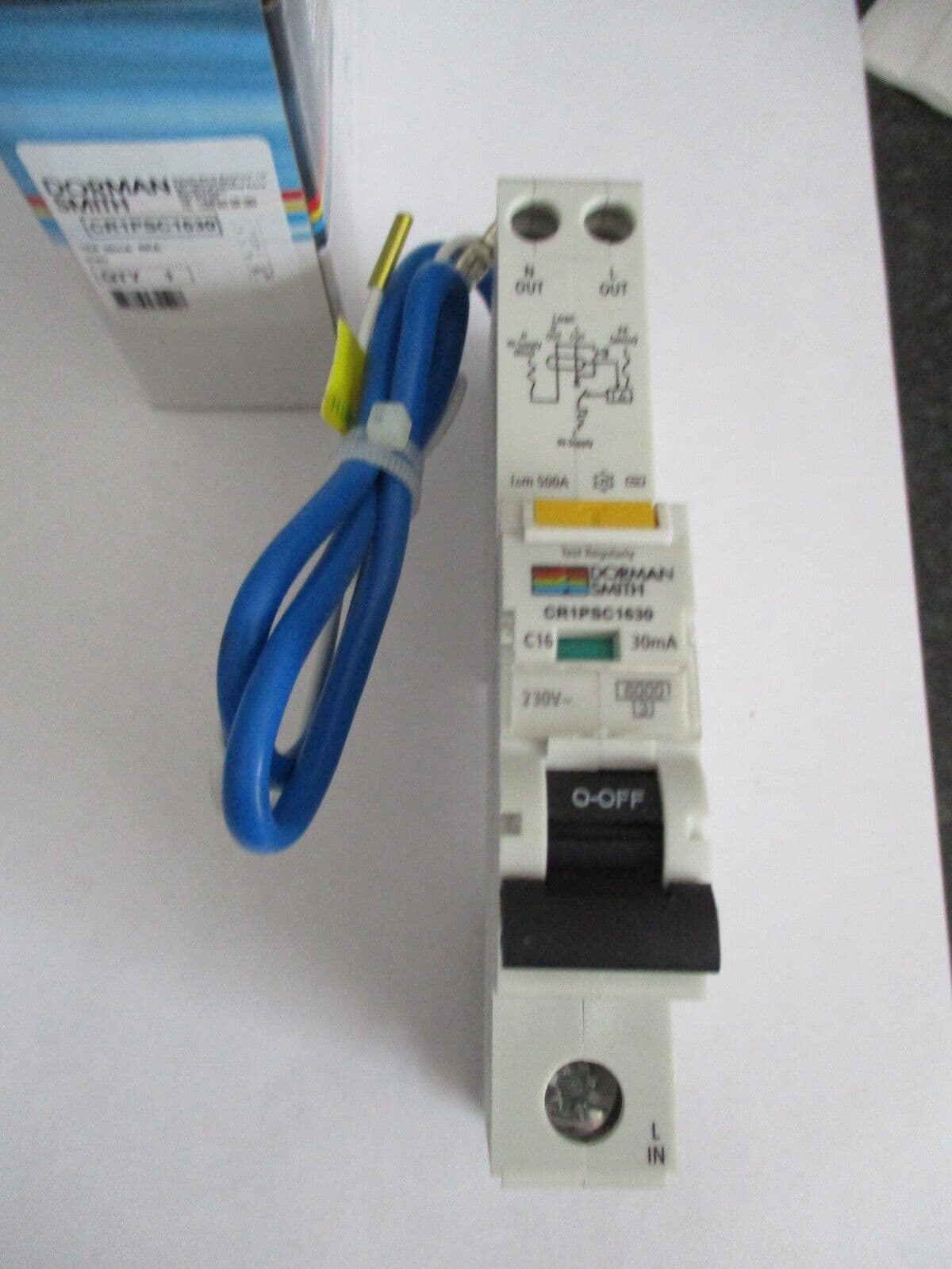 NEW DORMAN SMITH C16 16 AMP 6KA CR1PSC1630 SINGLE POLE RCBO CIRCUIT BREAKER