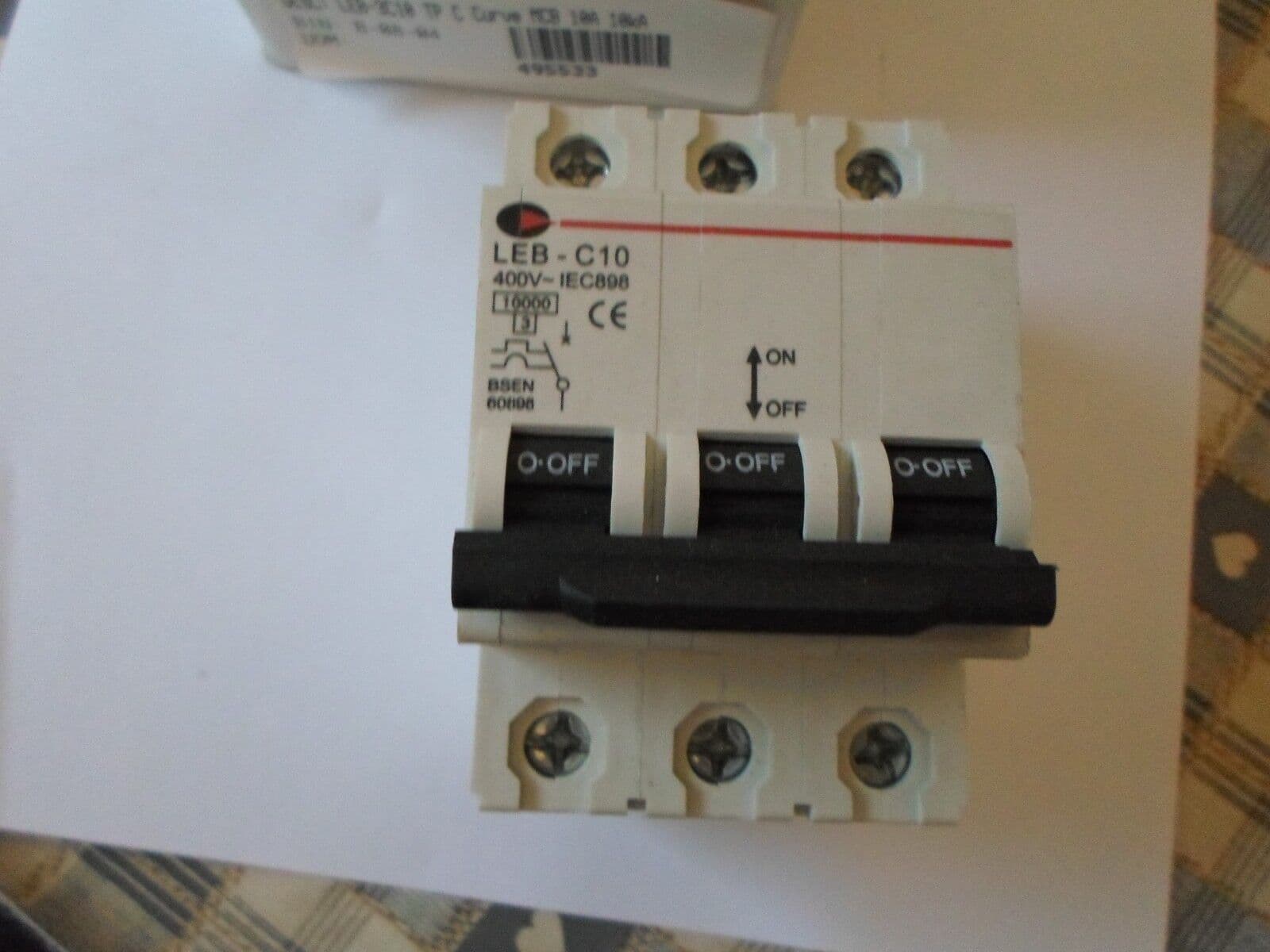 NEW LEWDEN CGD C10 10 AMP LEB 3C10 10KA SINGLE POLE MCB CIRCUIT BREAKER