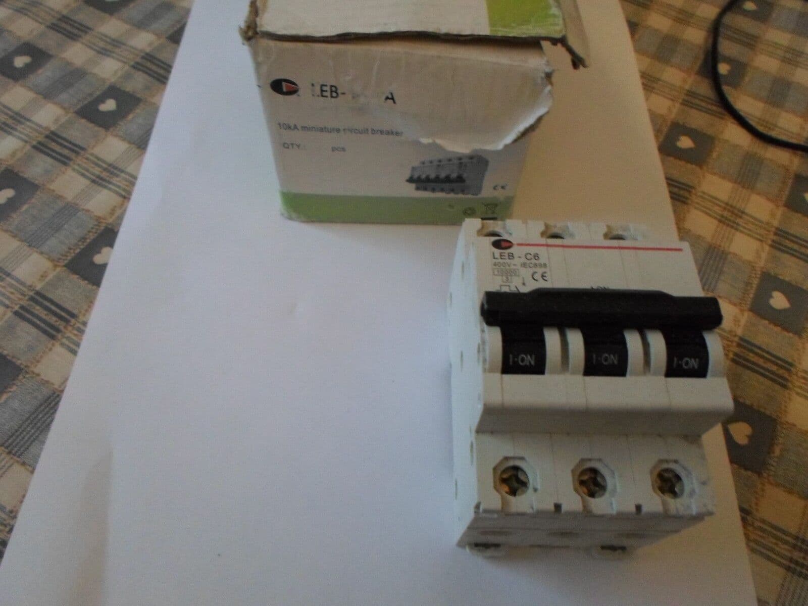 NEW LEWDEN CGD C6 6 AMP LEB 3C6 10KA SINGLE POLE MCB CIRCUIT BREAKER