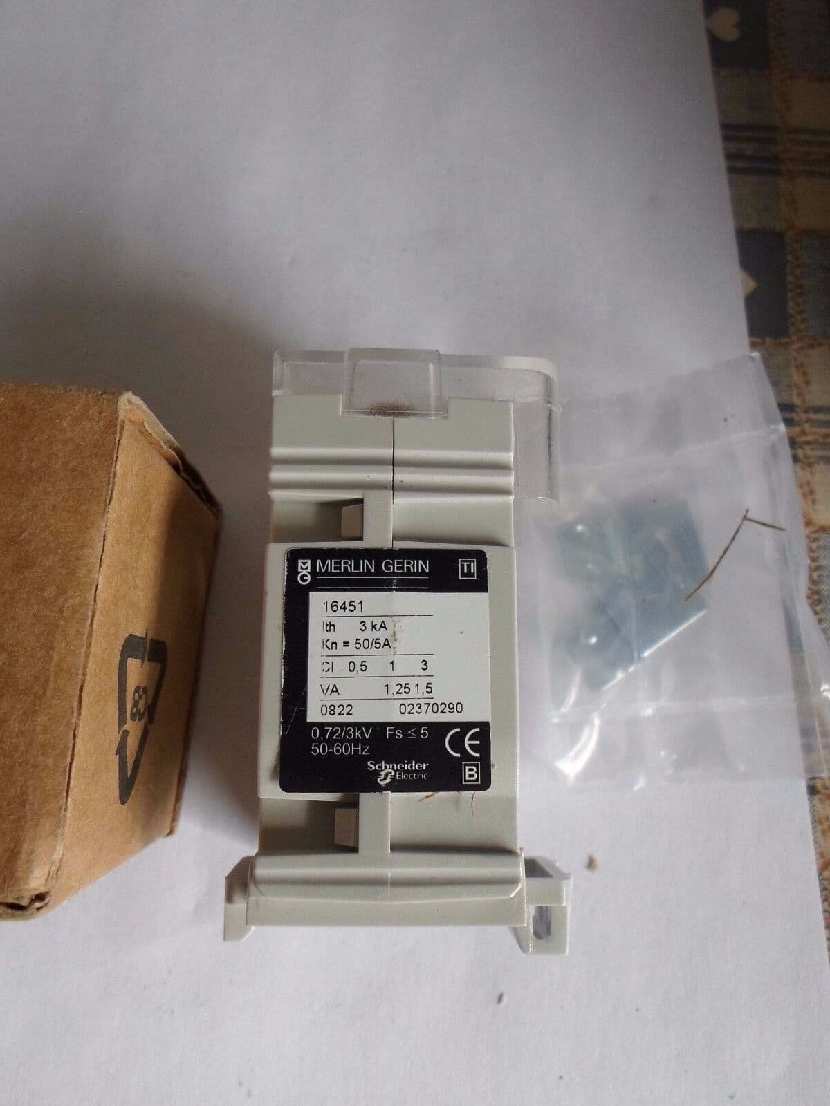 NEW MERLIN GERIN MULTI 9 16451 50/5A CURRENT TRANSFORMER