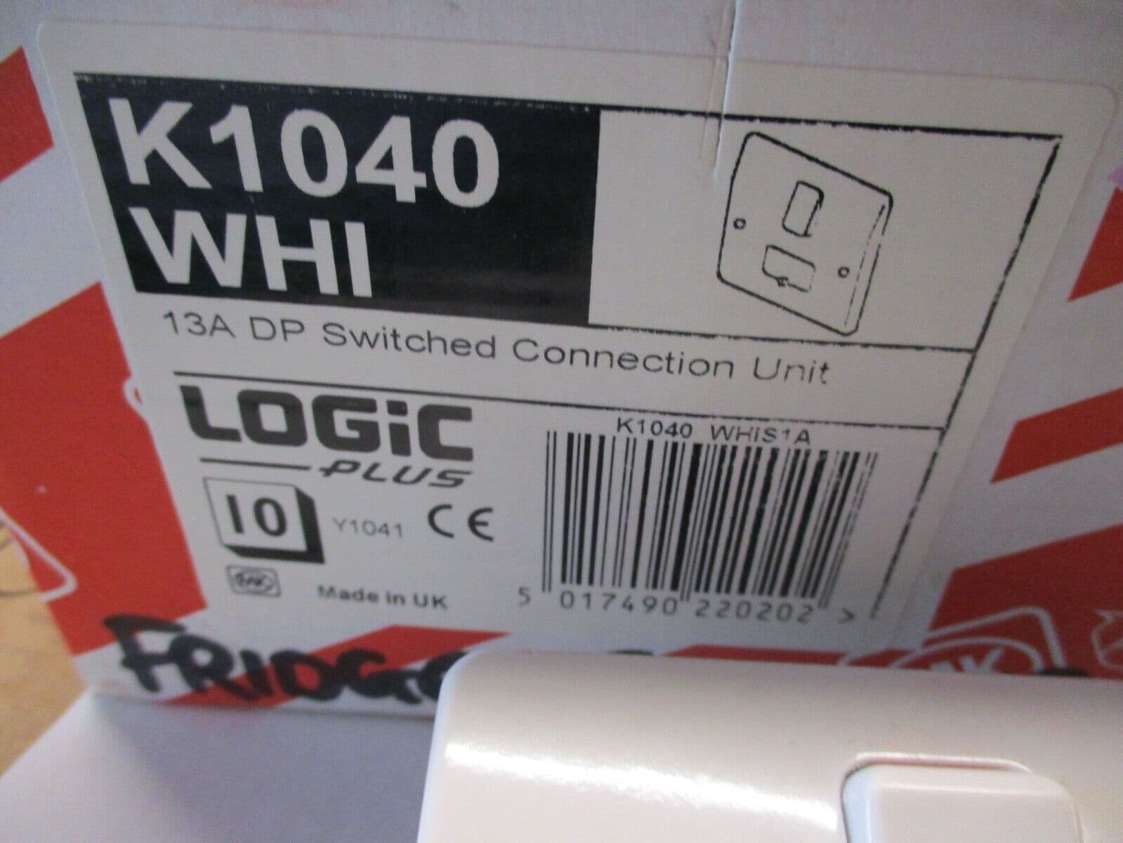 NEW MK LOGIC K1040 WHI 13A DP SWITCHED CONNECTION UNIT FRIDGE FREEZER