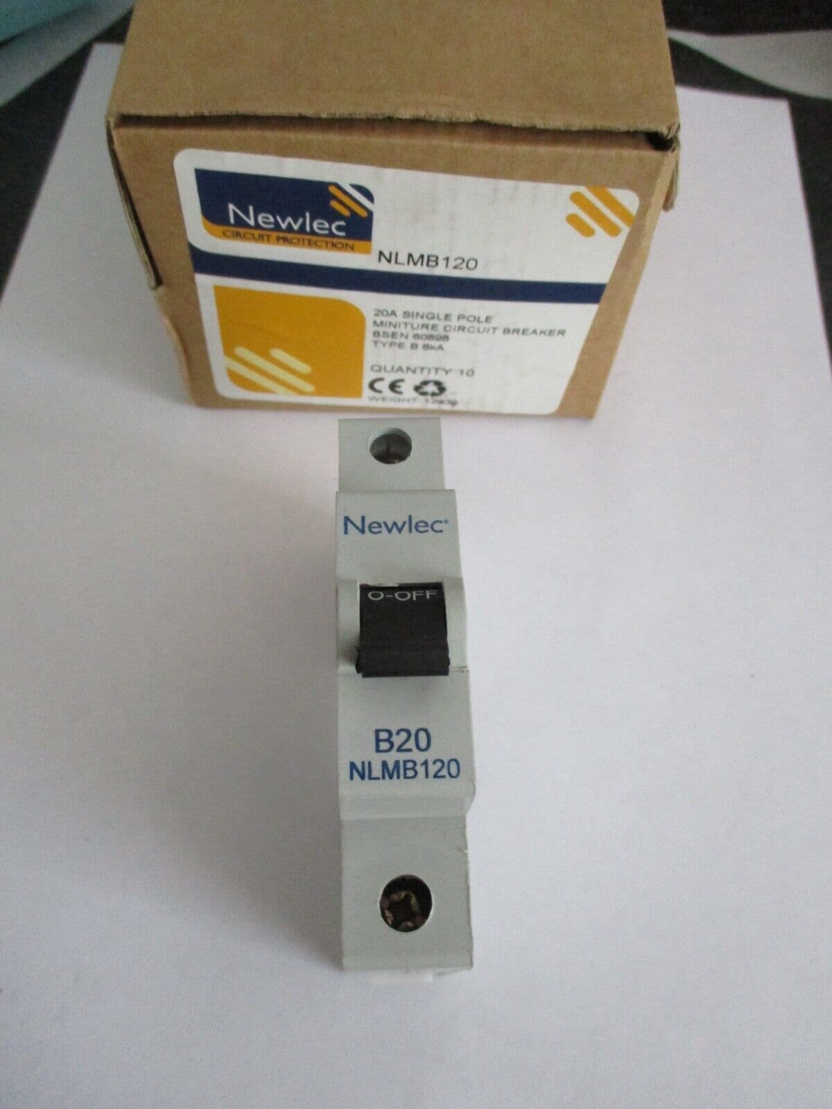 NEW NEWLEC B20 20 AMP 6KA NLMB120 SINGLE POLE MCB CIRCUIT BREAKER
