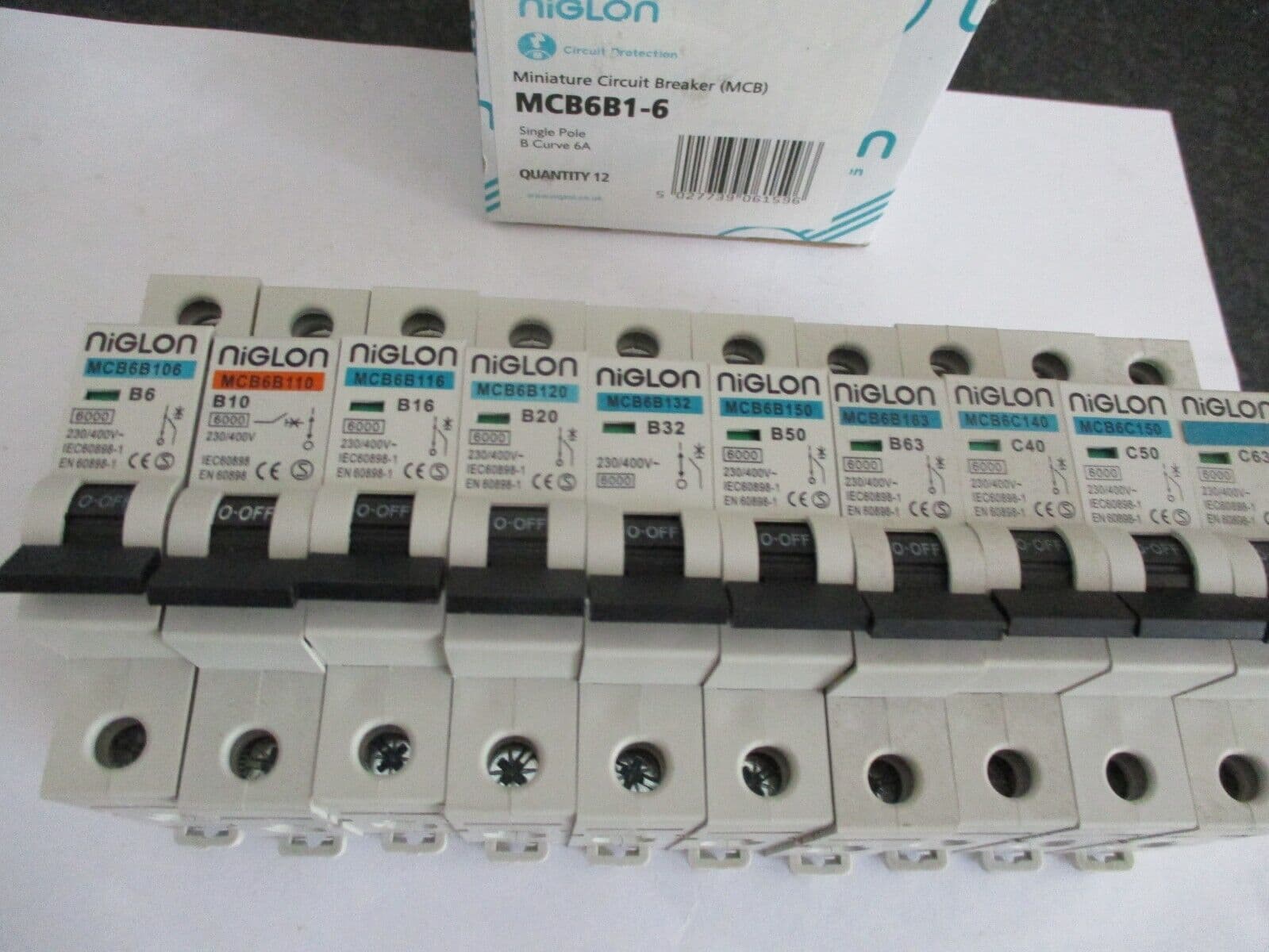 NEW NIGLON MCB6B1/MCB6C1 B6 B10 B16 B32 B40 B50 B63 C32 C40 C50 C63 6KA ...