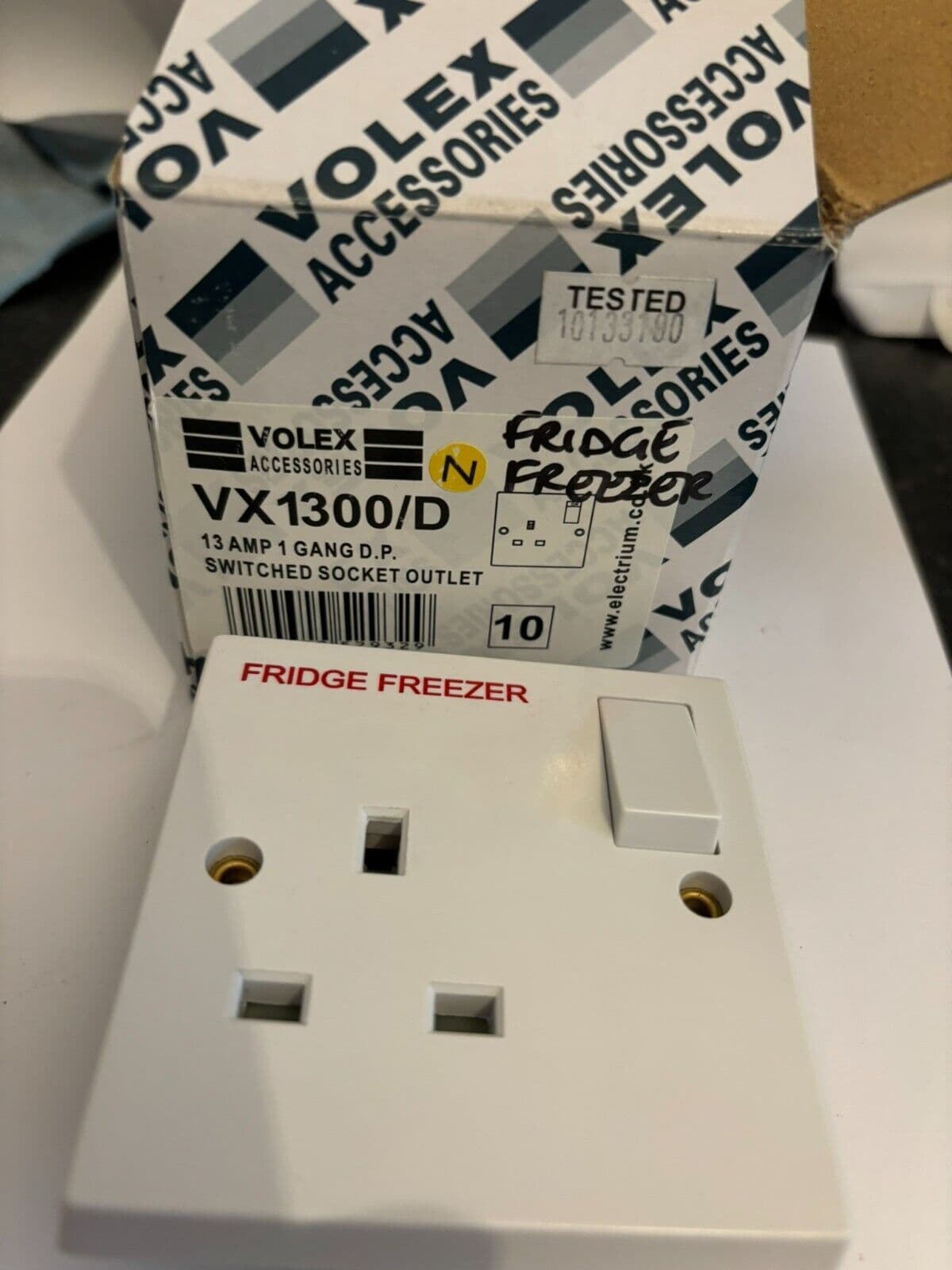 NEW VOLEX VX1300/D 13 AMP 1 GANG DP SWITCHED SOCKET OUTLET MARKED ...