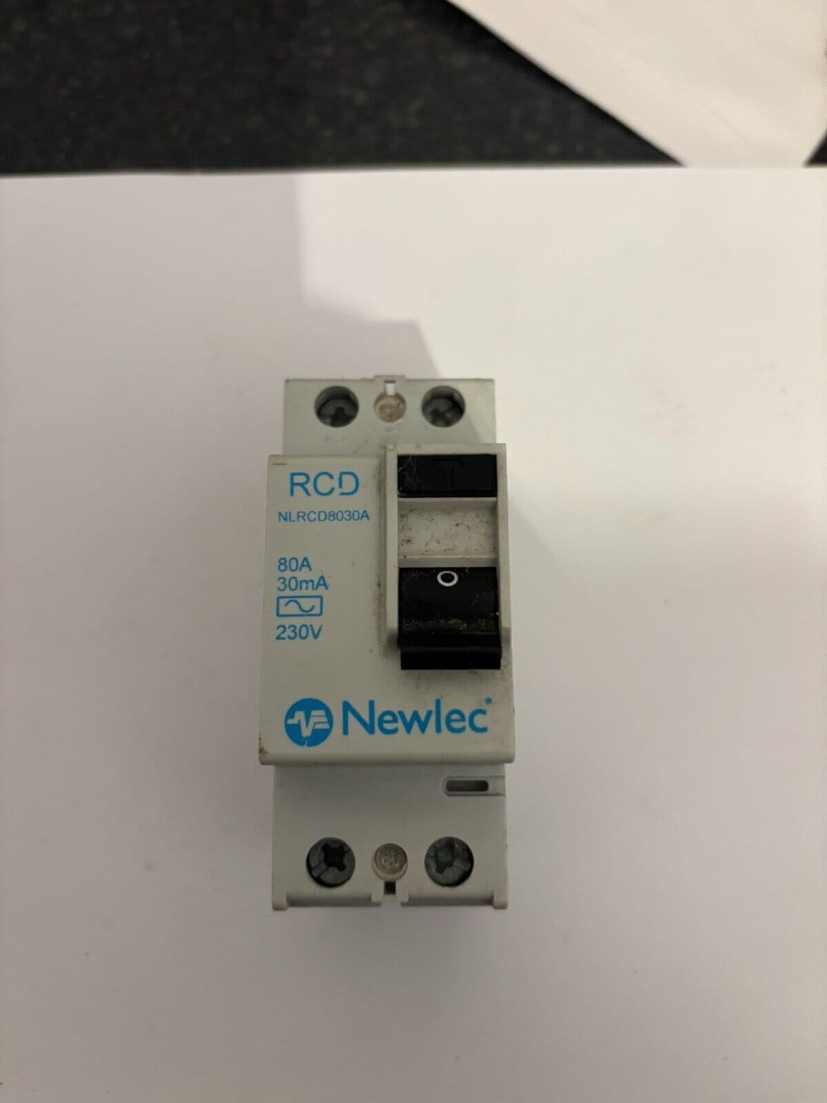 NEWLEC NLRCD8030A 80 AMP 30mA RCD CIRCUIT BREAKER BLACK SWITCH