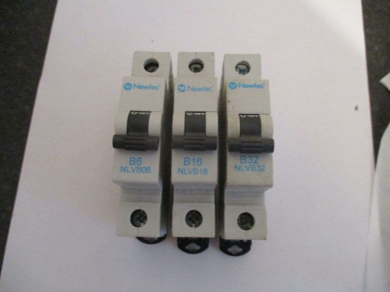 NEWLEC NLVB B6 B10 B16 B20 B32 B40 B50 6KA SINGLE POLE MCB CIRCUIT BREAKERS