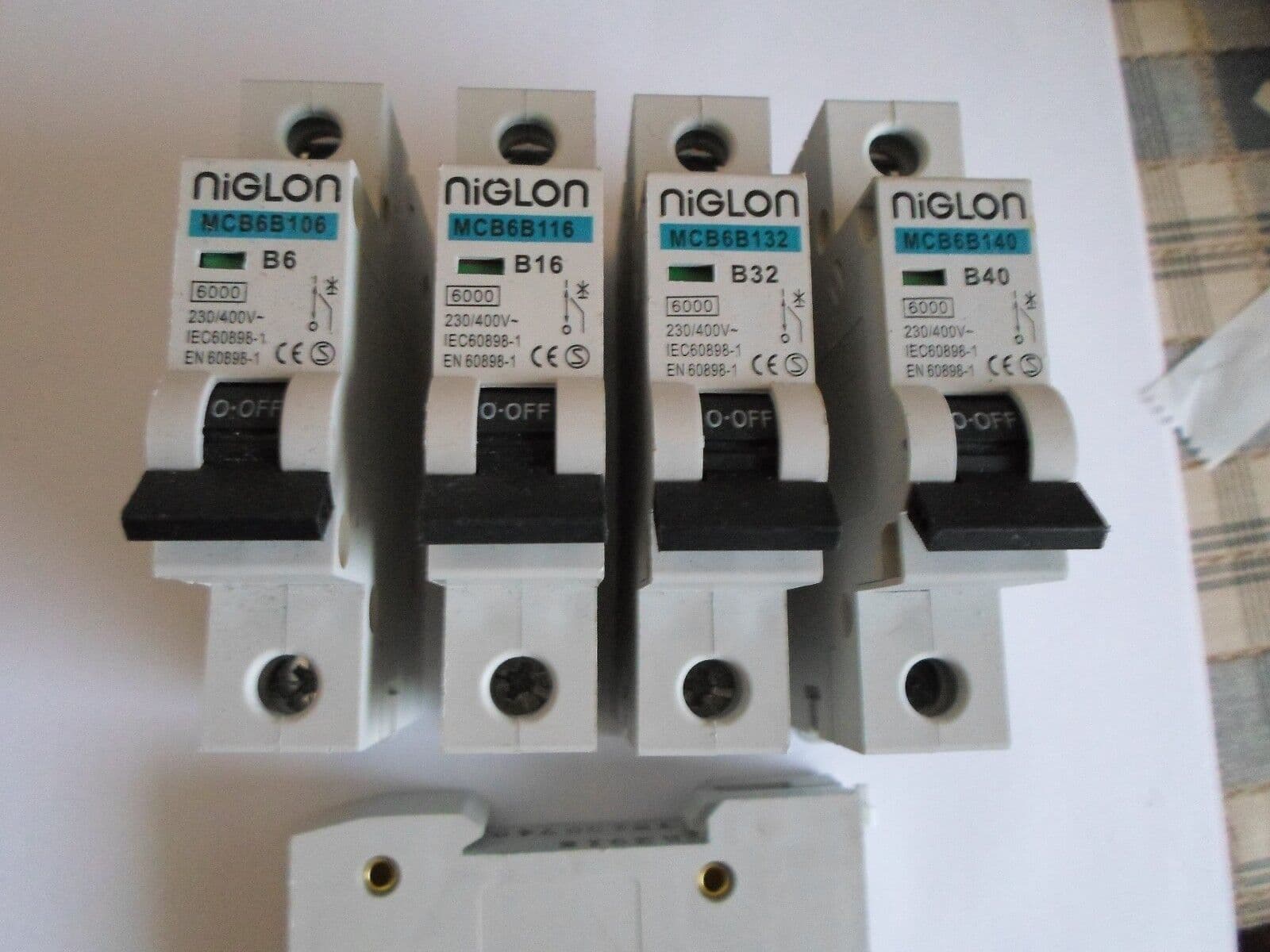 NIGLON MCB6B1 B6 B16 B20 B32 B40 6KA SINGLE POLE MCB CIRCUIT BREAKERS