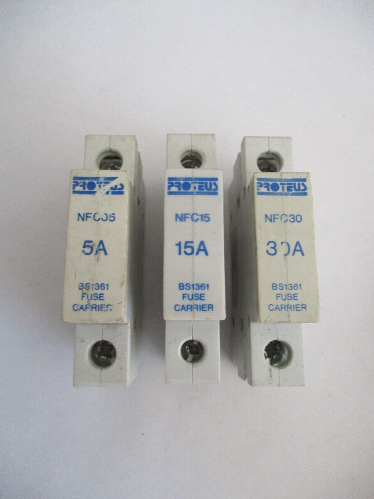 PROTEUS NFC05 5A /NFC15 15A / NFC30 30A BS1631 FUSE CARRIER INCLUDING FUSE